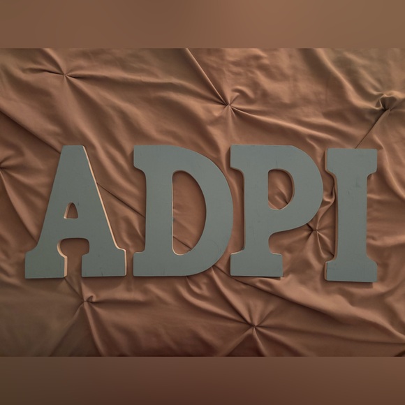 Wall Decor | Light Blue Adpi Alpha Delta Pi Sorority Wooden 9 Inch ...